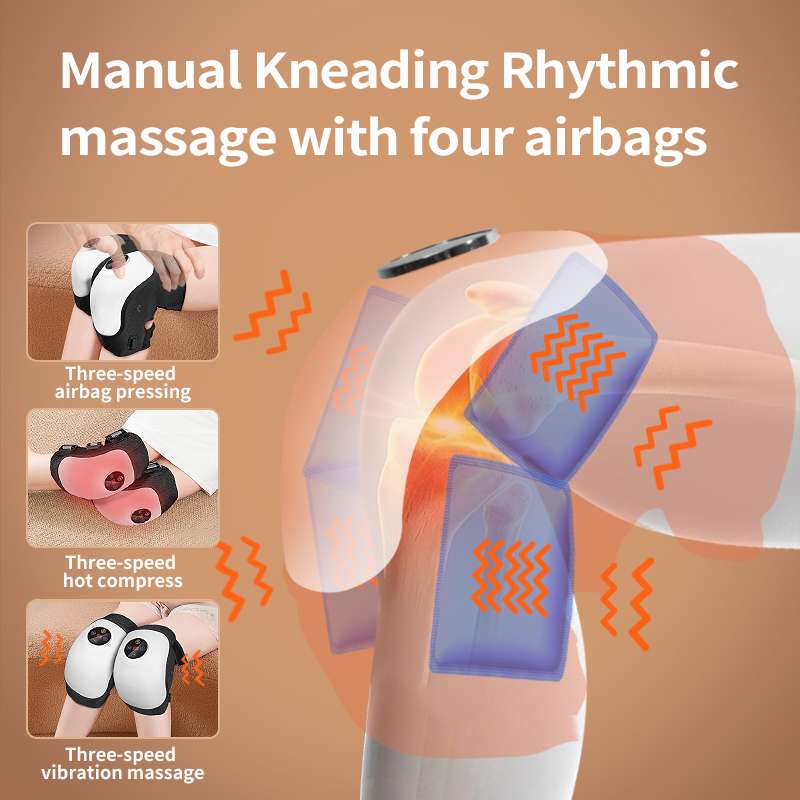 Heated Knee Massager With Air Compression Massage For Knee Pain And ...
