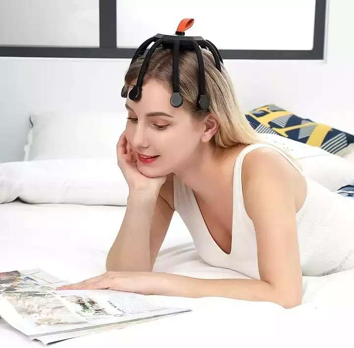 New Design Automatic 10 Motors Electric Vibrating Head Massager 6988
