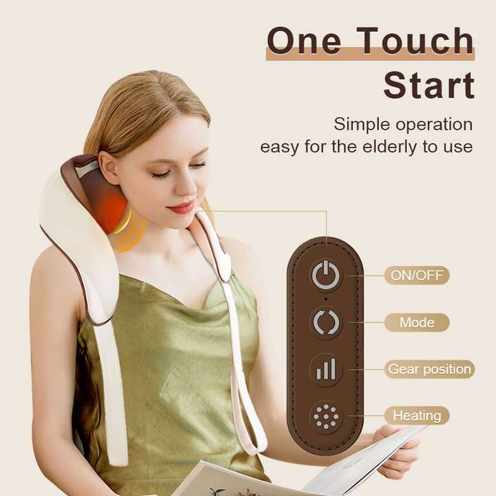 Best Selling Shiatsu Neck And Shoulder Massager Cervical Traction 3D ...